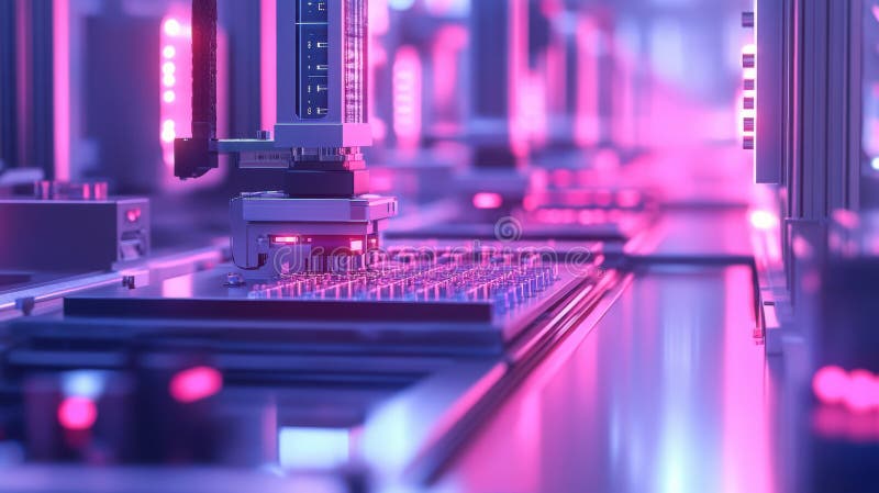 High-Tech Automated System Inspecting Electronics Components in a ...