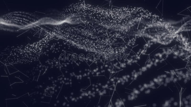 High-tech Background Consisting of Lines and Particles of Different ...