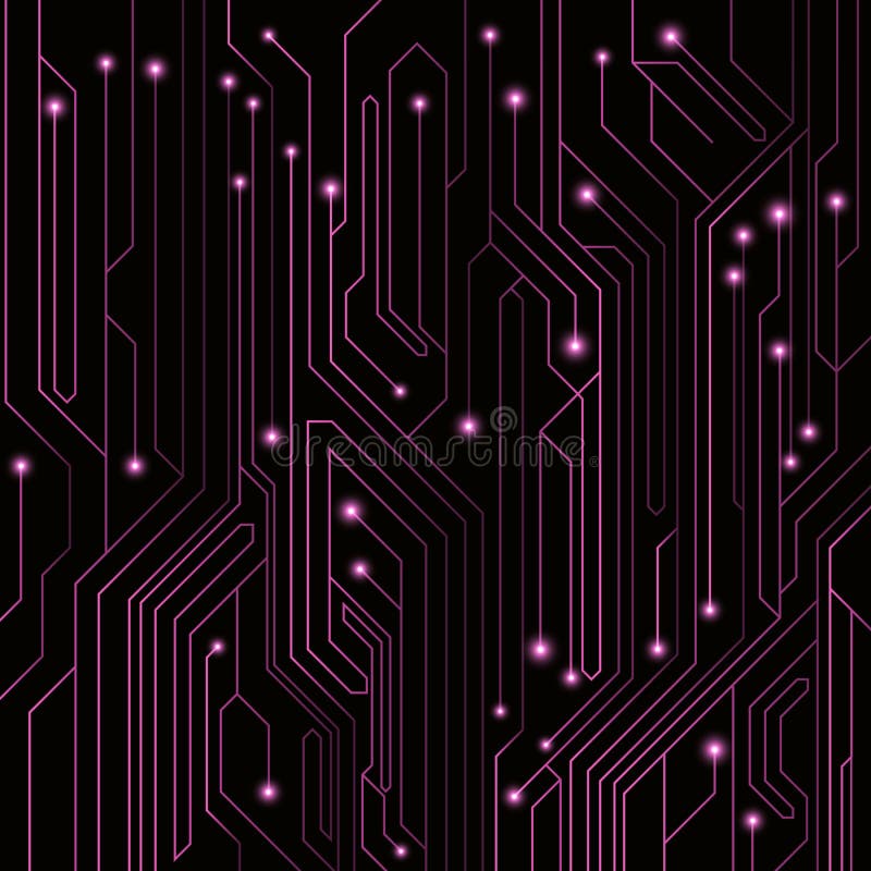 High-tech Background of Purple Color from a Computer Board with LEDs ...