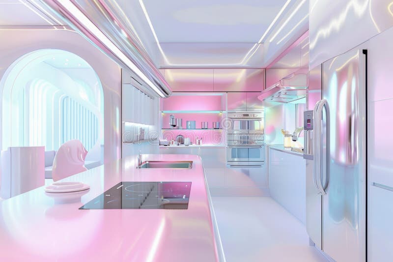 A High-tech Beverage Dispenser with a Minimalist Y3K Design, Placed on ...