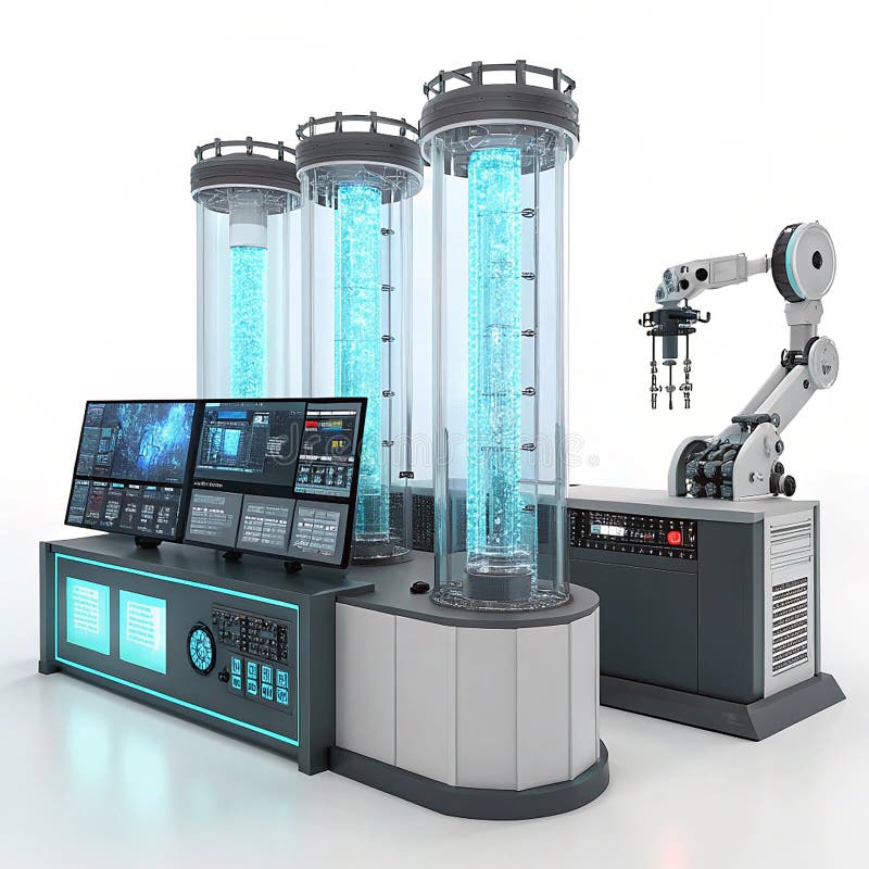 Futuristic Bioengineering Lab with Advanced Technology Stock ...