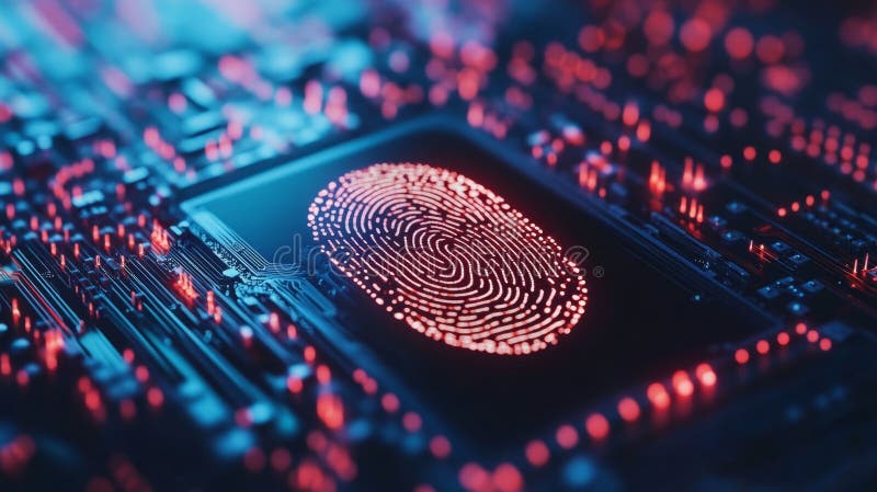 High-Tech Biometric Security Stock Image - Image of lights, futuristic ...