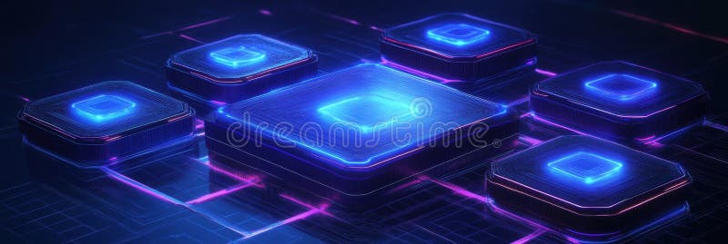 High-tech Blockchain Concept in Layered Cut Style Featuring ...