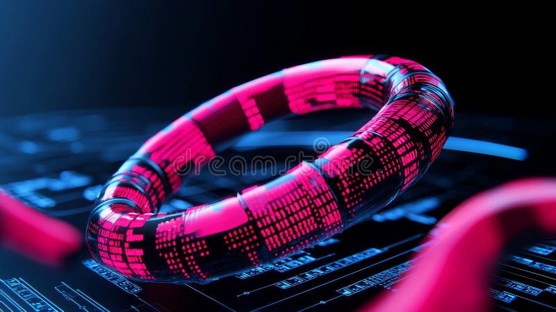 High-Tech Blue Background Featuring Futuristic DNA Data Storage and Binary Code Stock ...