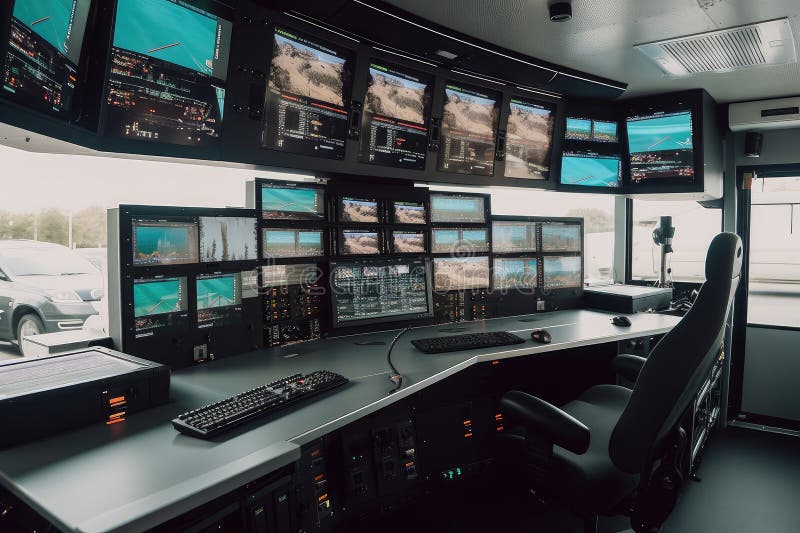 High-tech Broadcasting Van with Sleek Design and Advanced Technology ...