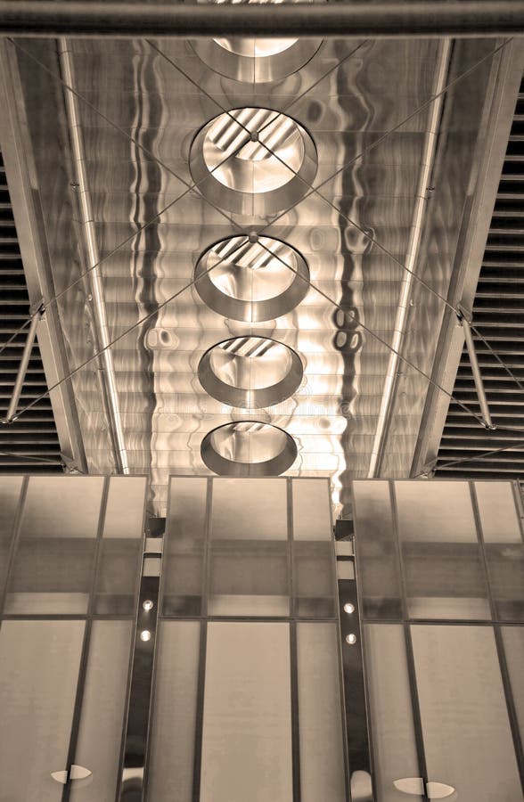 High-Tech Building Interior Stock Image - Image of empty, steel: 7054285