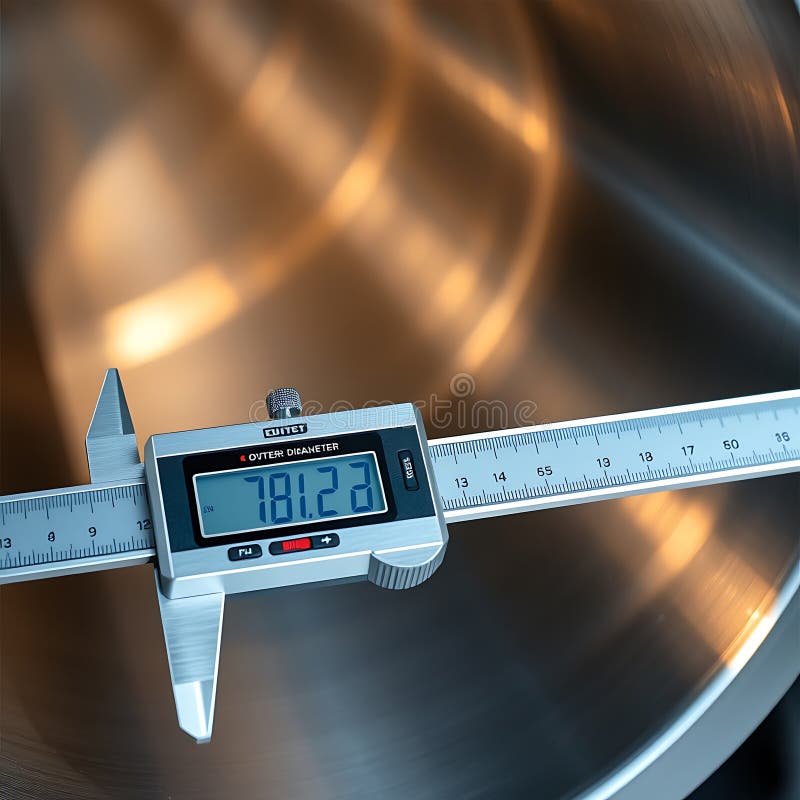 High Tech Caliper Measuring the Outer Diameter of a Stainless Steel ...