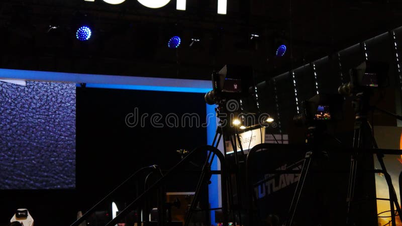 High-Tech Camera Setup for Live Video Game Broadcast Editorial ...