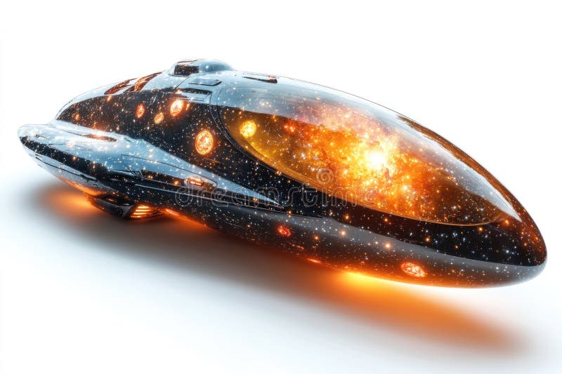 A High-tech Car with Neon Lights on the Exterior, Perfect for Sci-fi or ...