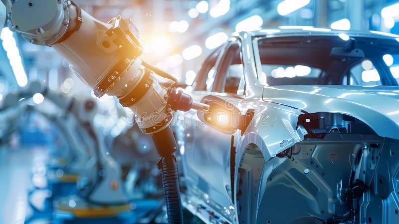 A High-tech Car Speeds through a Futuristic, Digital Environment with ...