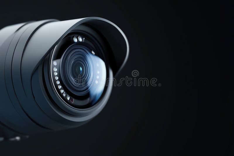 High-tech CCTV Security System in Action. Stock Illustration ...