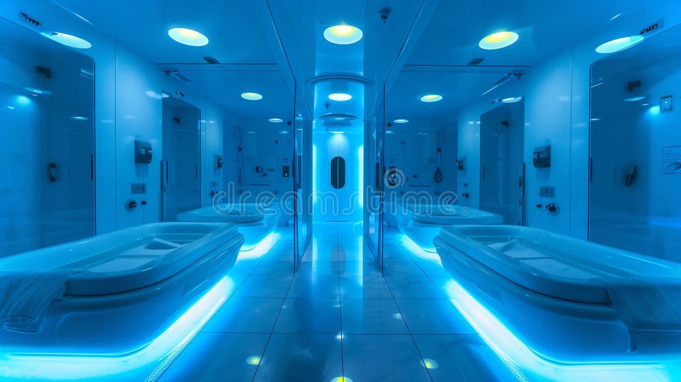 High-tech Chambers Designed for Cryosleep, Emphasizing Biotechnology ...