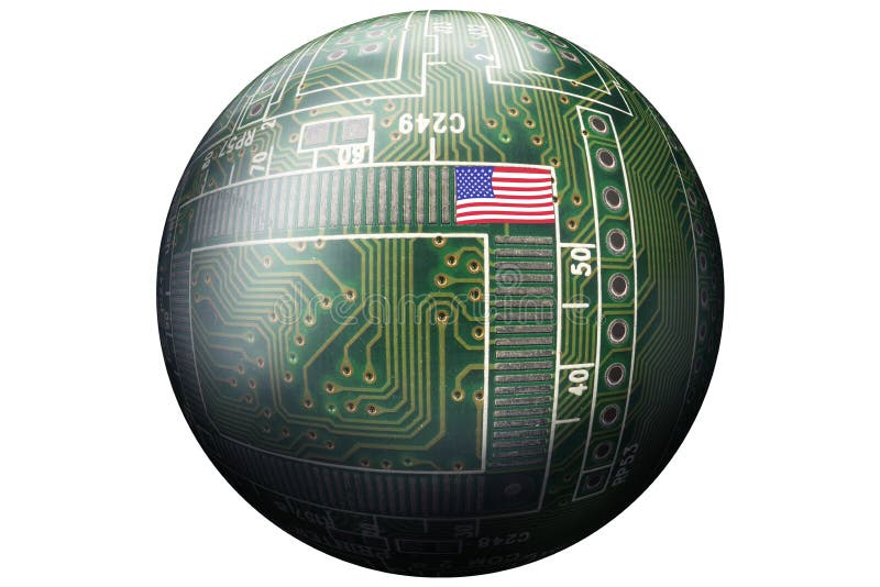 High Tech Circuit Ball stock image. Image of circuit - 145597391