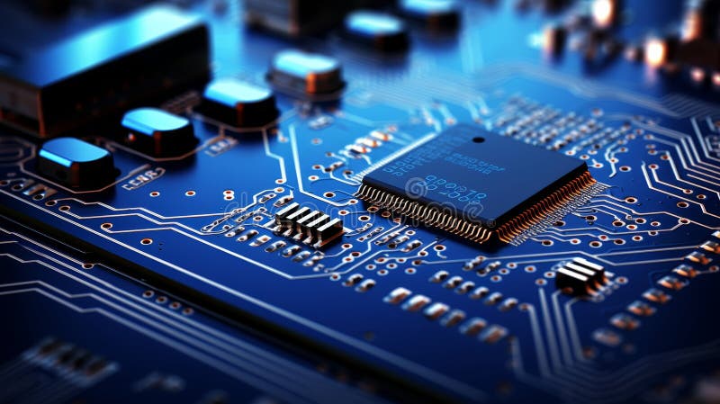 High Tech Circuit Board Background Representing the Evolution of ...