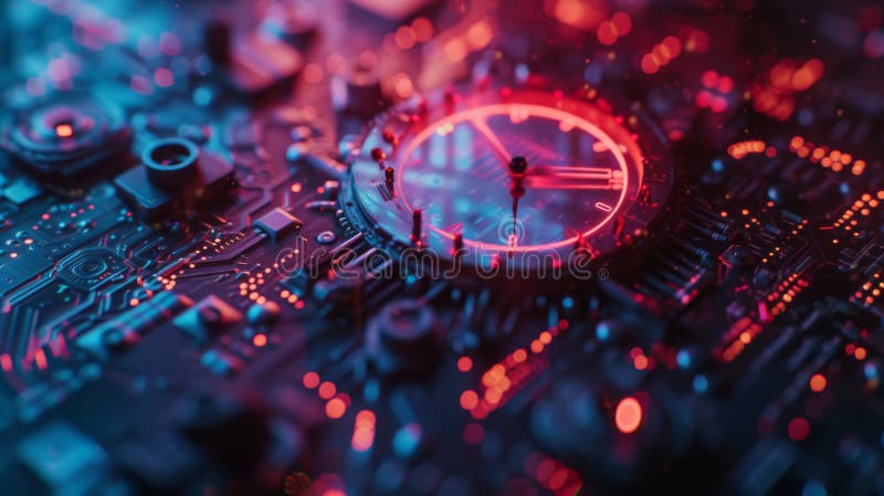 148 High Tech Futuristic Circuit Board Design Neon Lights Digital ...