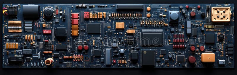 High-Tech Circuit Board with Energy & Excitement - Artistic ...
