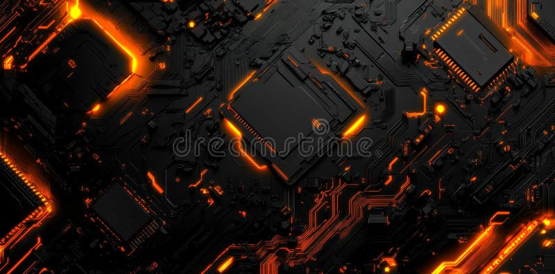 A High-tech Circuit Board Featuring Glowing Components Highlights Its ...
