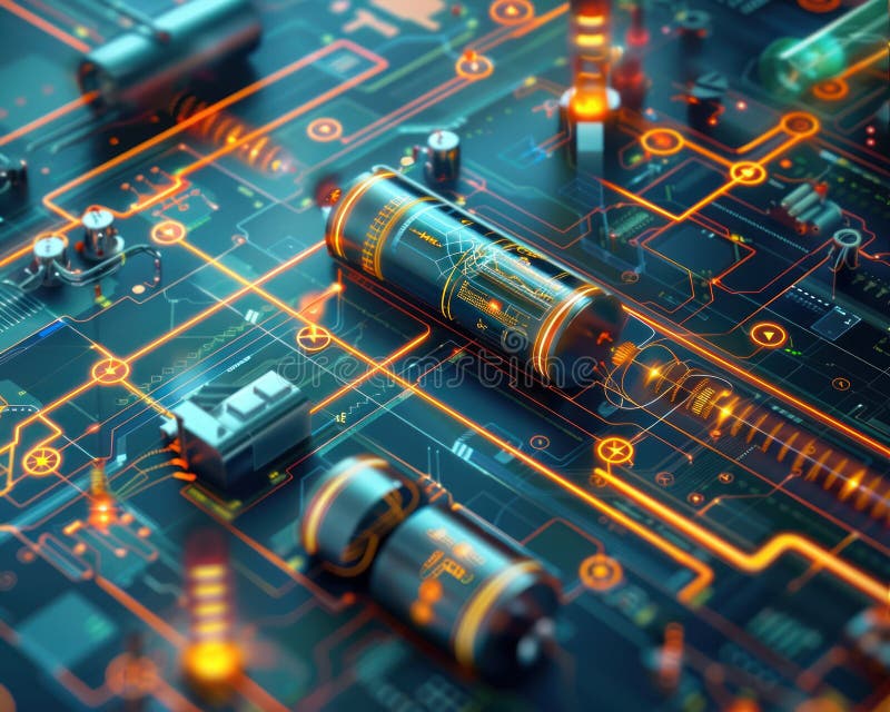 High-tech Circuit Board Forest ,Generative AI Stock Image - Image of ...