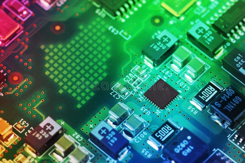 High Tech Circuit Board stock image. Image of electronics - 163453685