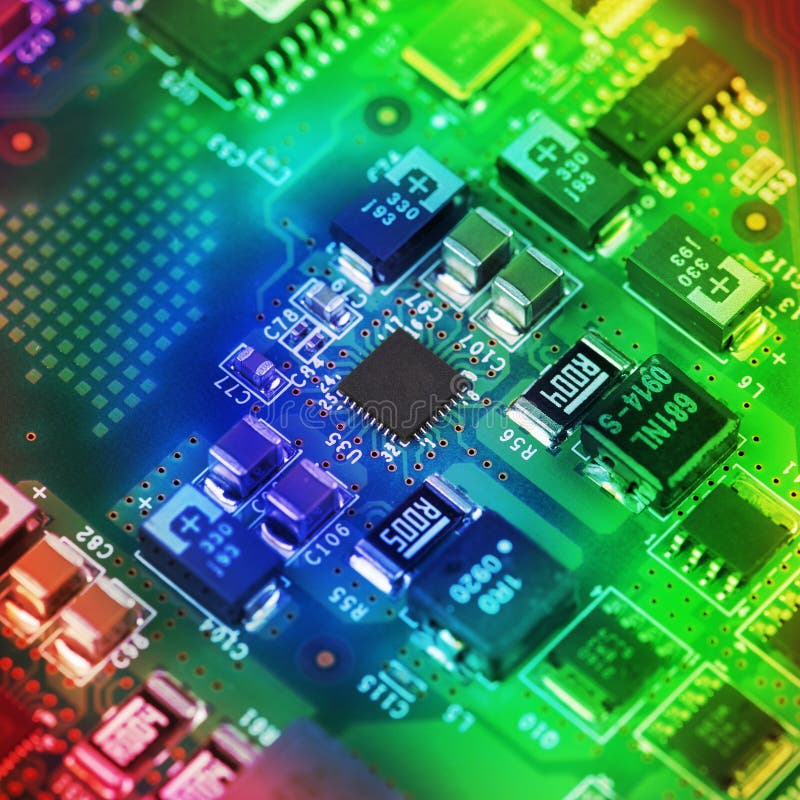 High Tech Circuit Board stock image. Image of blue, backdrop - 163453803