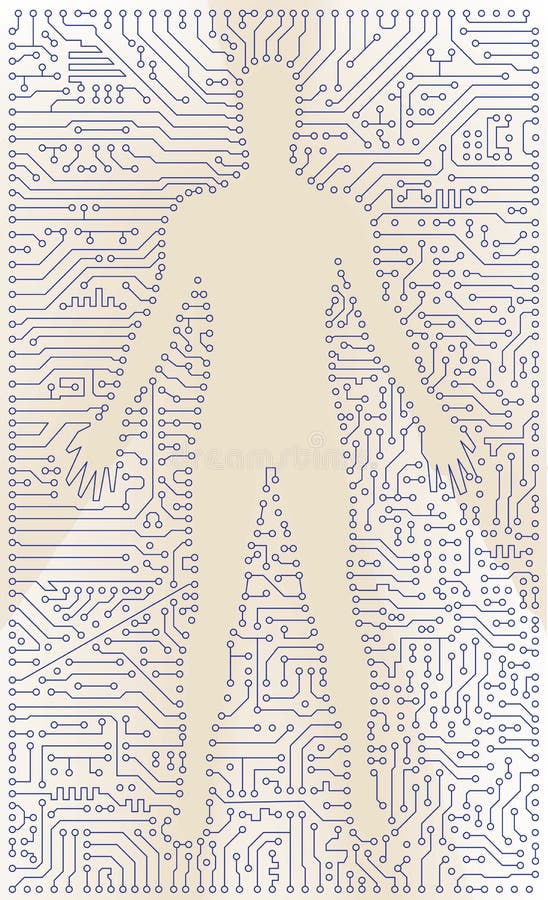 Hi-tech Vector Circuit Board Blank Vignette Stock Vector - Illustration ...