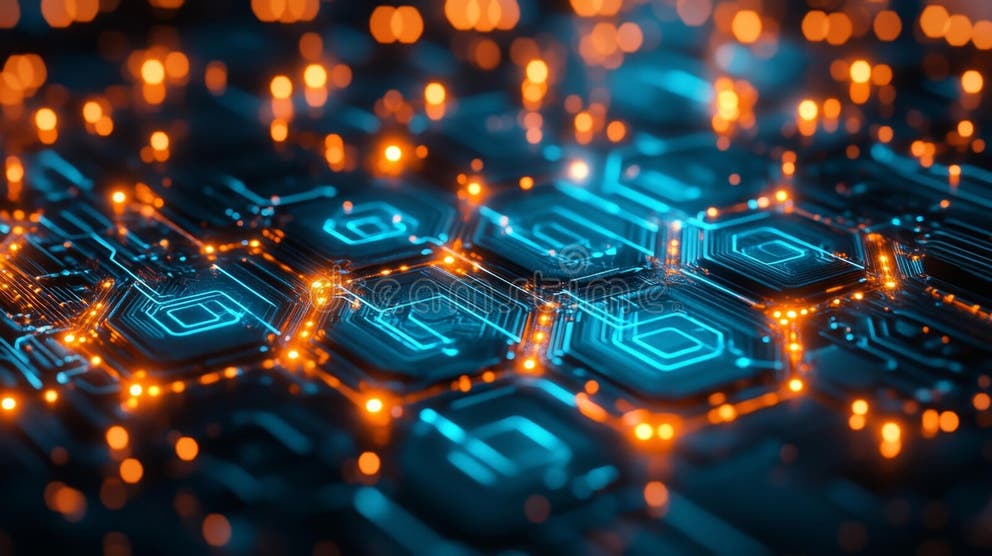 High-tech Circuit Design stock illustration. Illustration of ...