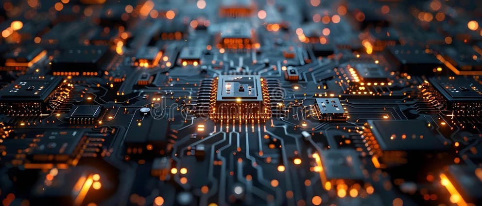 High-Tech Circuitry: the Heart of Advanced Computing. Concept ...