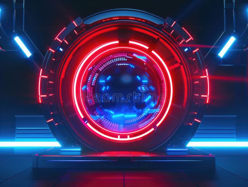 High-Tech Circular Machine stock image. Image of intricate - 363058859