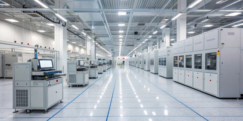 High-tech Clean Room with Advanced Machinery for Semiconductor ...