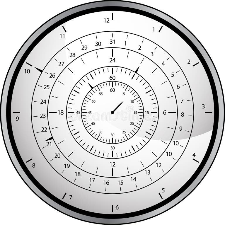 High Tech Clock stock vector. Illustration of second - 16251457