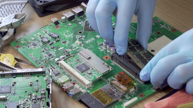 Installing Equipment in a Laptop Stock Video - Video of digital ...