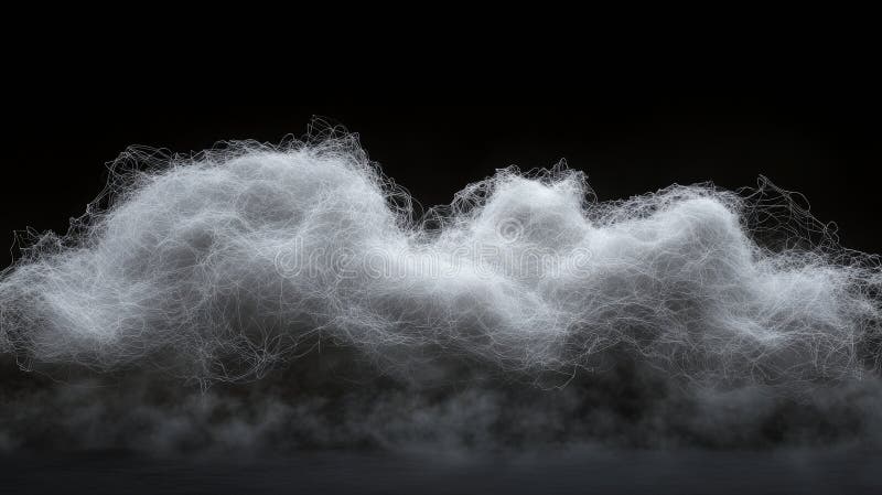 A High-tech Cloud with Bright Lines in a Virtual Setting, Emblematic of ...