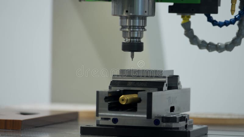 CNC Drilling Machine in Action Industrial Automation Industry 4.0 Stock ...
