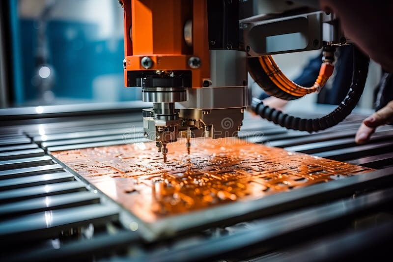 High-tech CNC Machine Carving Intricate Patterns into a Metal Surface ...