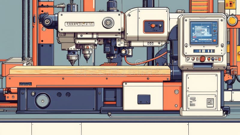 High-Tech CNC Machine for Precision Milling and Woodworking in Modern ...