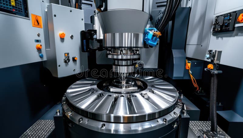 Cnc Milling Machine Operation High Precision Metalworking Advanced Industrial Automation Stock ...