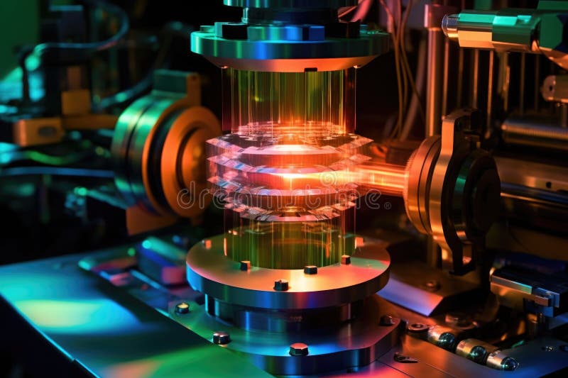 High-tech Coating Machine Applying Layers To Lenses Stock Illustration ...