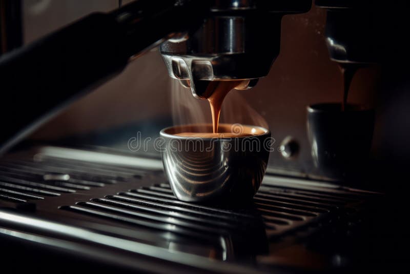 High-tech Coffee Machine Brewing Your Favorite Coffee Blend Stock ...