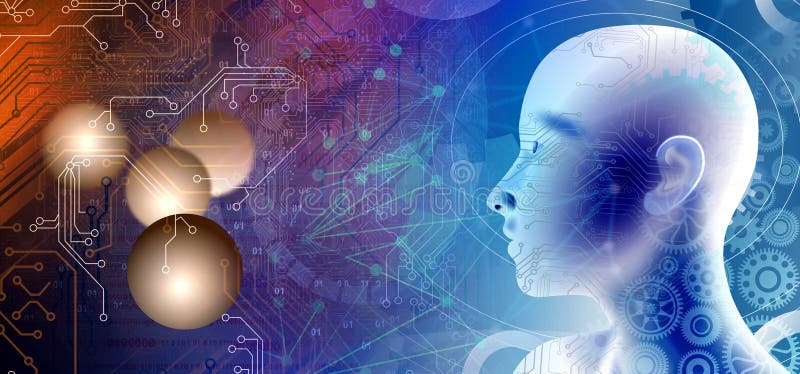 High-tech Cogs Technology Textured Background.Global Digital Technology ...