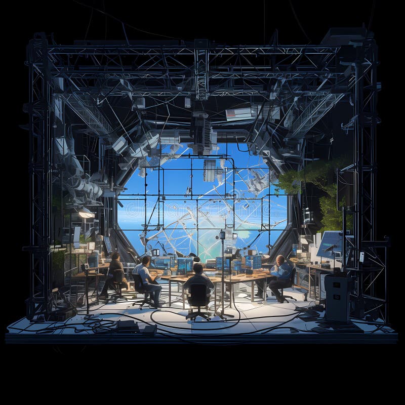 High-Tech Command Center - Future Tech Control Room Concept Stock ...