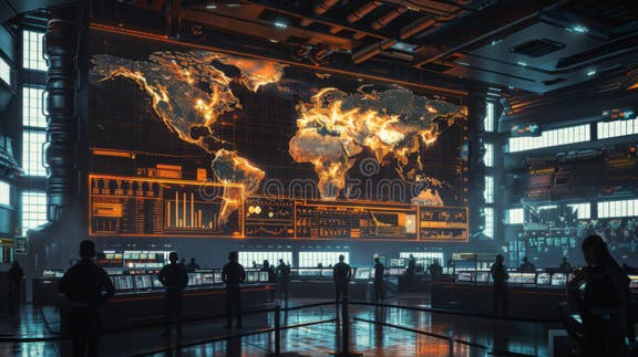 A High-tech Command Center Monitors Global Activities on a Massive ...