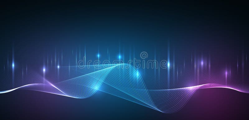 High-tech Communication Design for Presentation or Banner. Abstract ...