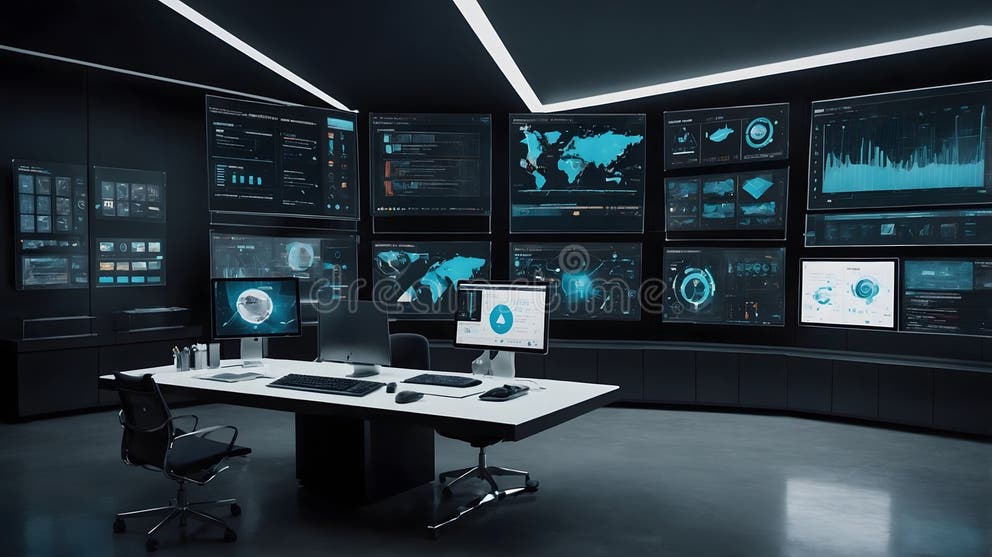 High-Tech Computer, App Interface, and Innovation in a Sleek Modern ...