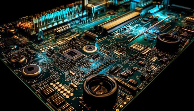 High Tech Computer Equipment with Complex Circuit Board and ...