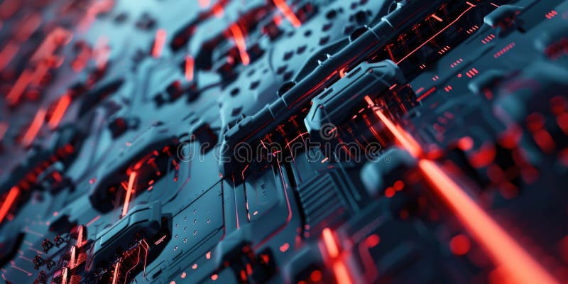 High-Tech Computer Interior Stock Image - Image of hardware, circuitry ...