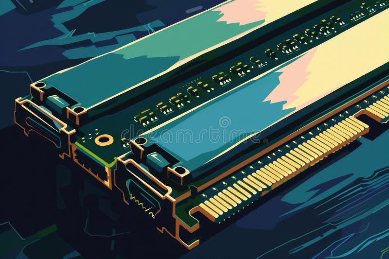 High Tech Computer Motherboard Gold Connectors Stock Photos - Free ...