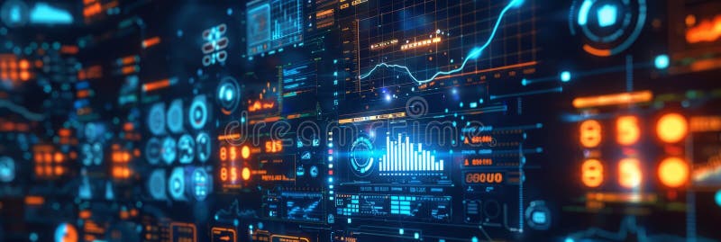 Computer Screen Displaying a Clean, Intuitive Network Monitoring Dashboard with Real-time Data ...