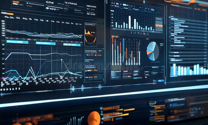 A High Tech Computer Screen Displaying A Detailed Network Monitoring Dashboard With Real Time