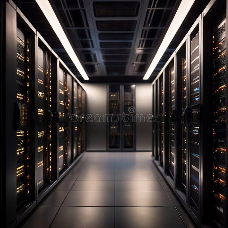 High Tech Computer Server Room Housing Centralized Information ...