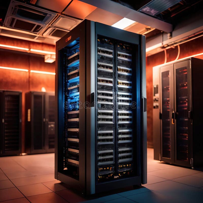 High Tech Computer Server Room Housing Centralized Information ...